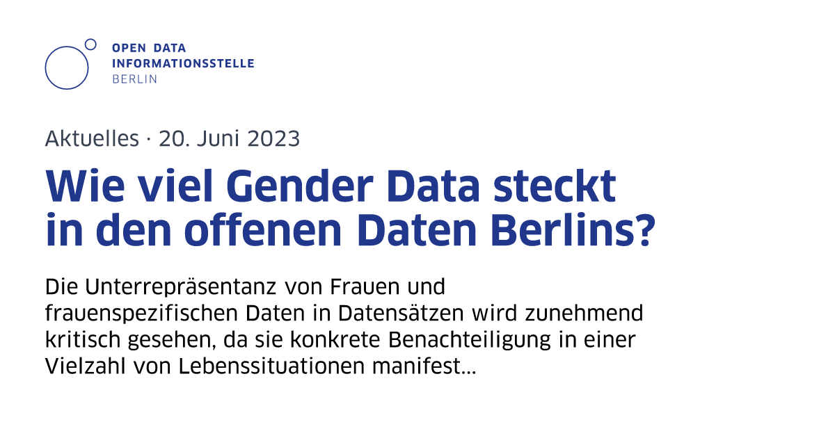 Wie viel Gender Data steckt in den offenen Daten Berlins?